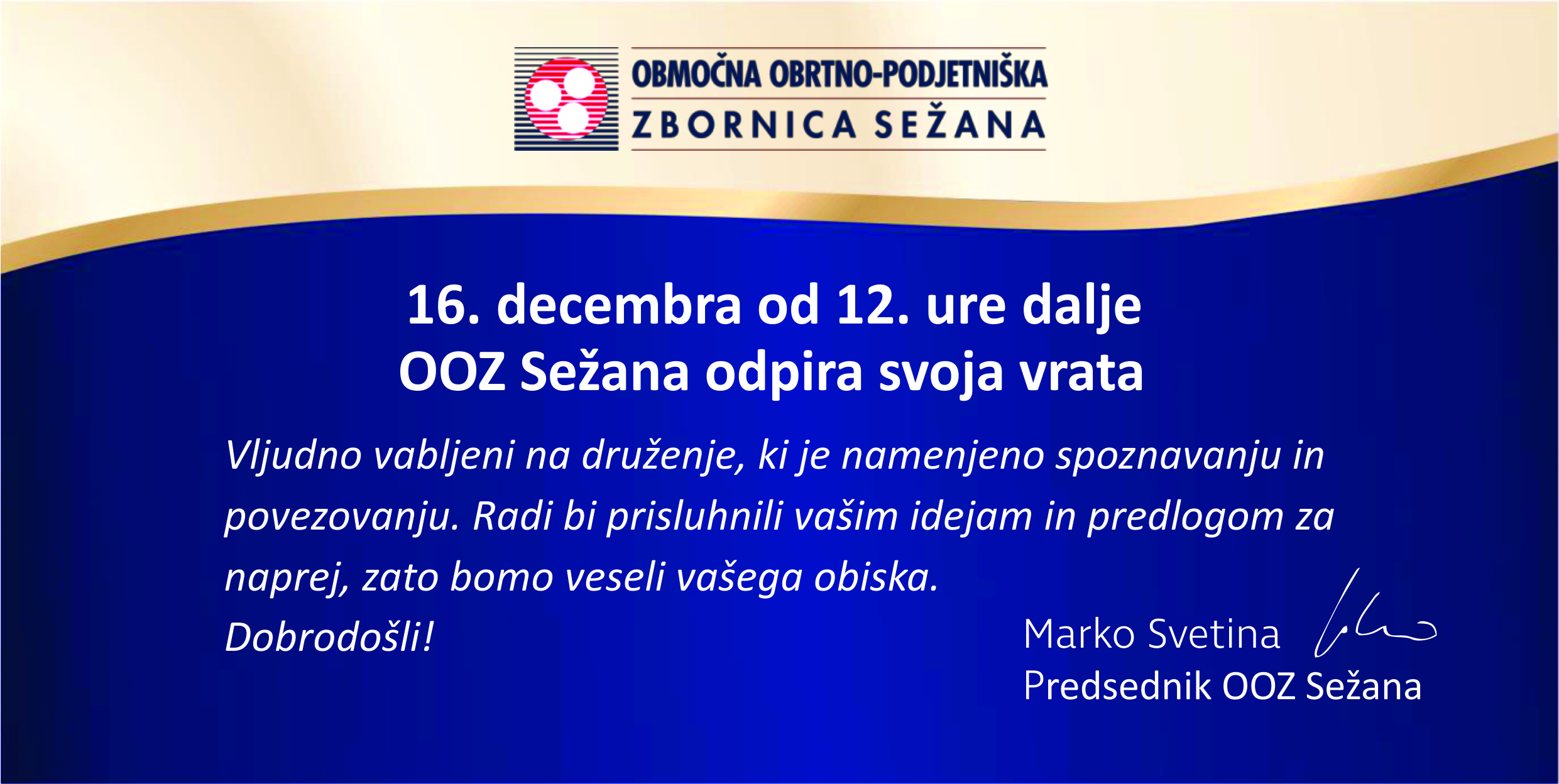OOZ Sežana odpira svoja vrata - 16. december 2022 - OOZ SEŽANA